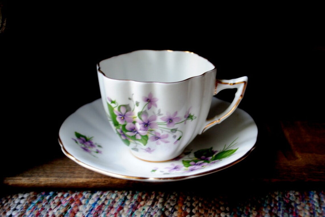 Delicate Vintage 50s White Fine Potcelain Ribbed Teacup - Etsy