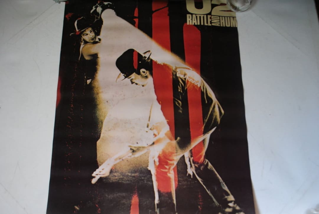 1988 Vintage, Original, Lithograph , Movie, Music Poster" U2 Rattle ...
