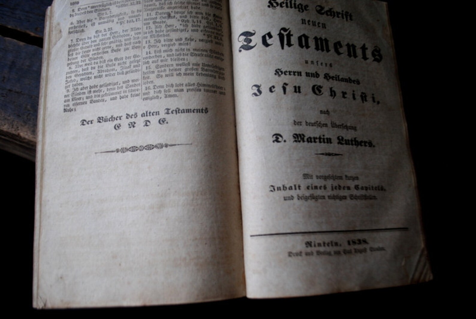 Religious Vintage 1838 German Holy Bible Die Bibel Old - Etsy