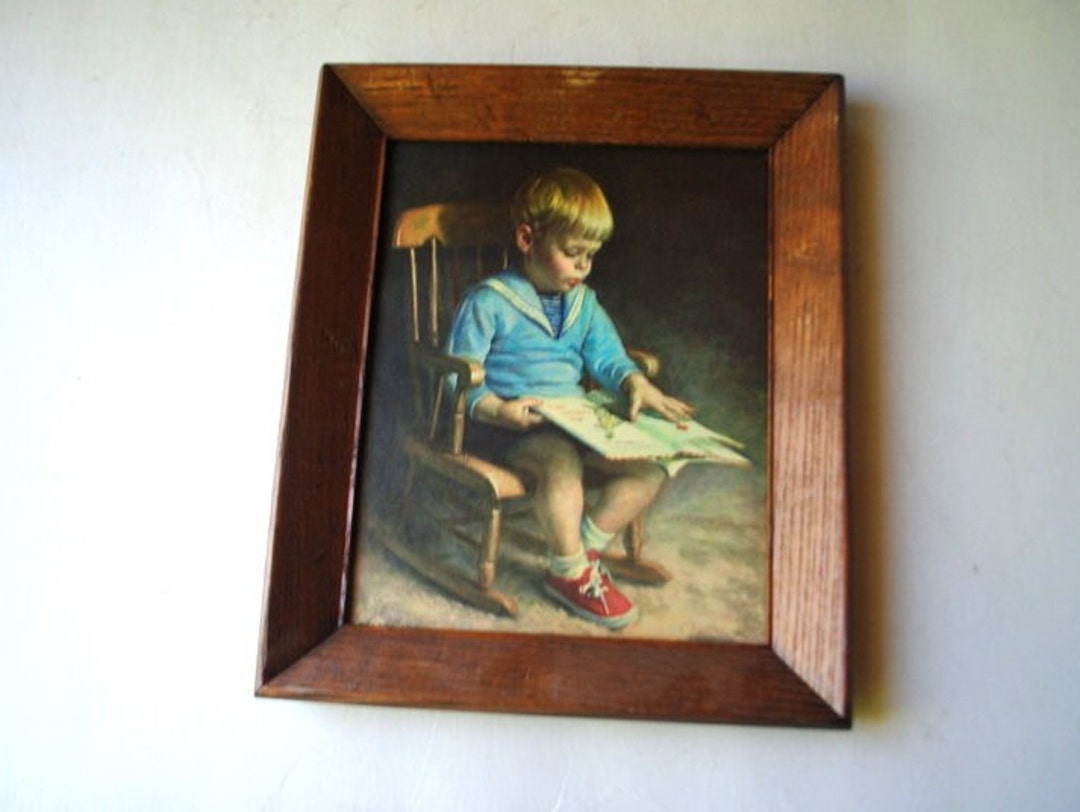 Sentimental Vintage 1960s, Original, Lithograph ,card Board , Art Print ...