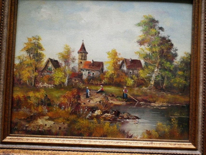 Fall and Peace Vintage 1950 S Original Oil Painting of the | Etsy