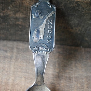 Norge Vintage 40s, Silver830 , Souvenir Spoon .made by Saether Gull- Og ...