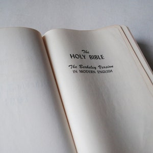Rare Vintage 1959 Religious Book" the Holy Bible", the Barkeley Version ...