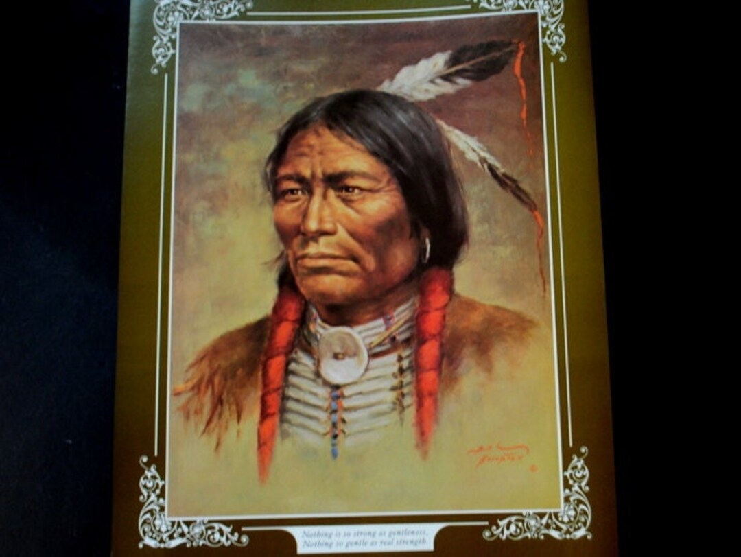 1974 Vintage , Rare Lithograph , a Sidekick Art Print of Brave Portrait ...