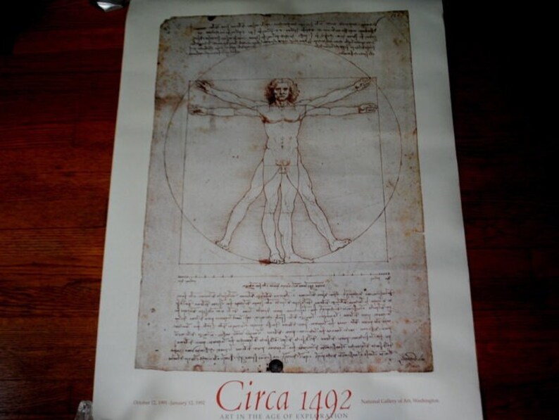 1991 Vintage, Original, Exhibition Poster "circa 1492. Art in the Age ...