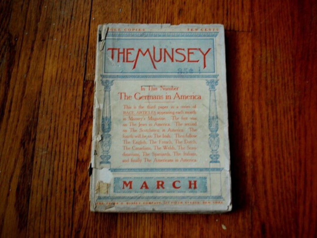 1906 Vintage , First Edition , Unique Magazine " the Minsey", March ...