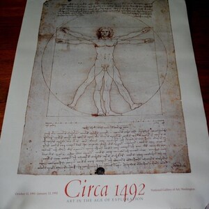 1991 Vintage, Original, Exhibition Poster "circa 1492. Art in the Age ...