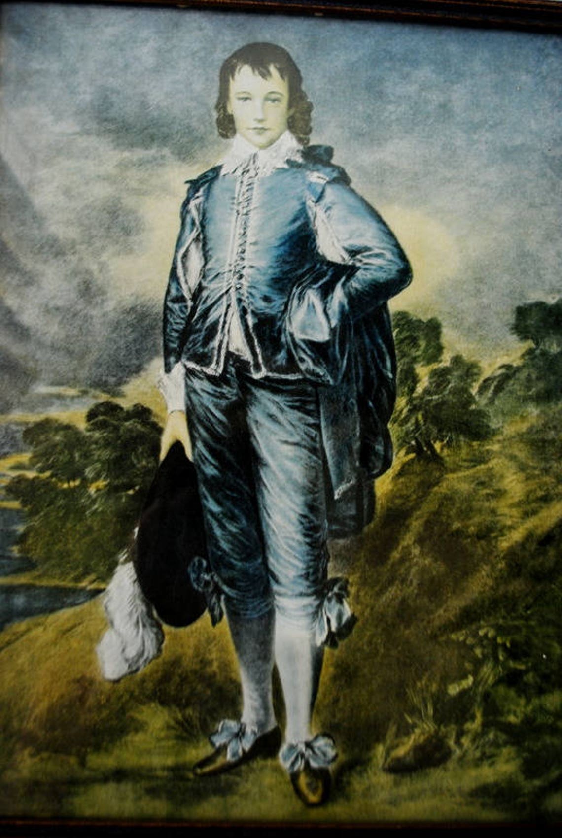 Colonial Art. Vintage 20s Print of Blue Boy ( Tomas Gainsborough- 1770s ...