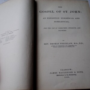 1888 Vintage, First , Revised Edition Religious Book" the Gospel of St ...
