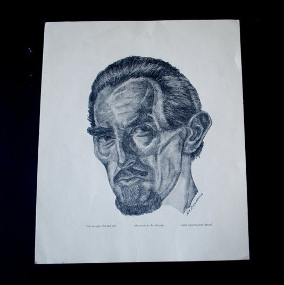 Rare Vintage 1940s, Copper Engraving From Charcoal ''i'm Not Ugly-i've ...