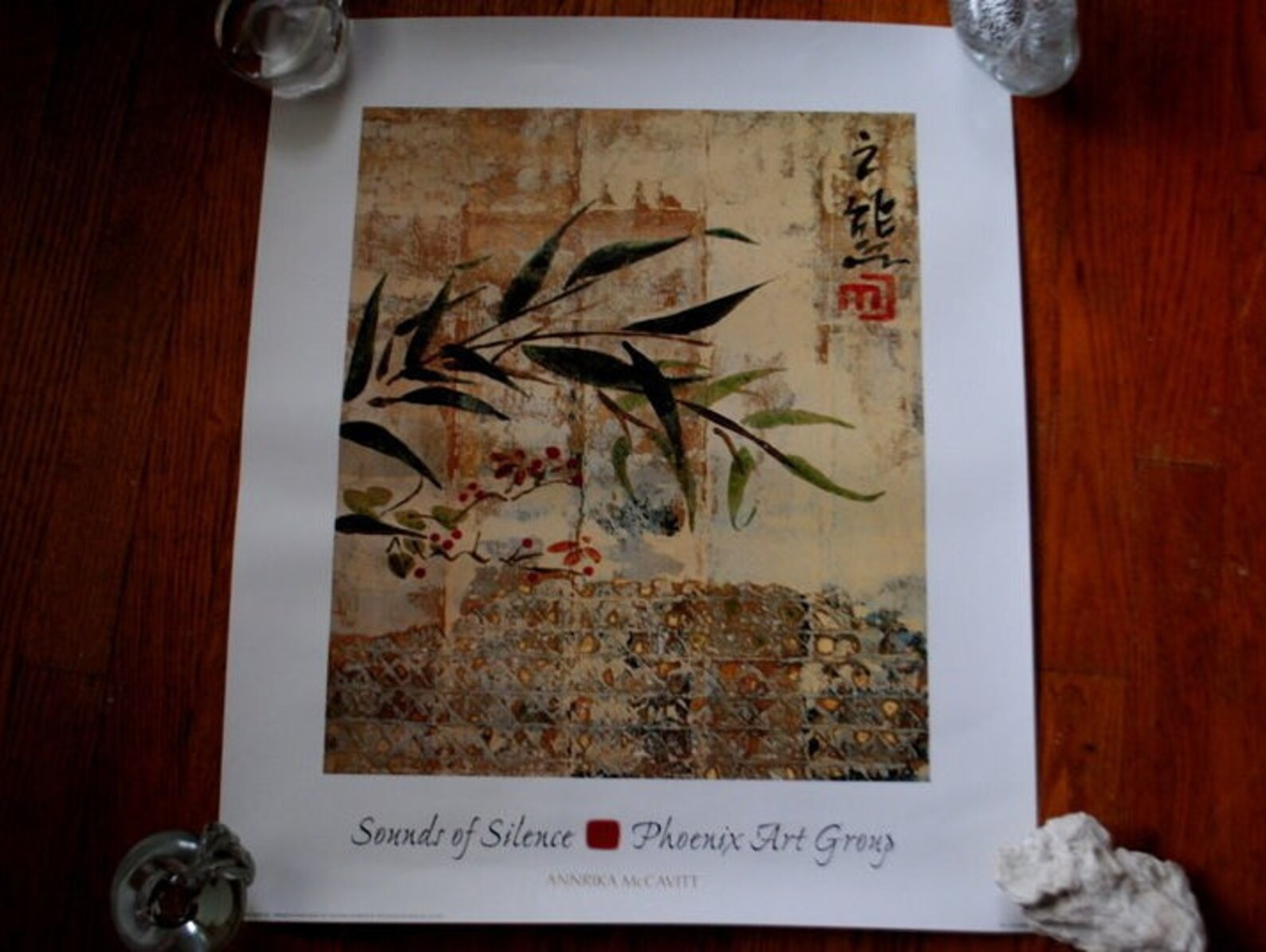 1998 Vintage , Original Lithograph Art Print " Sounds of Silence" by ...