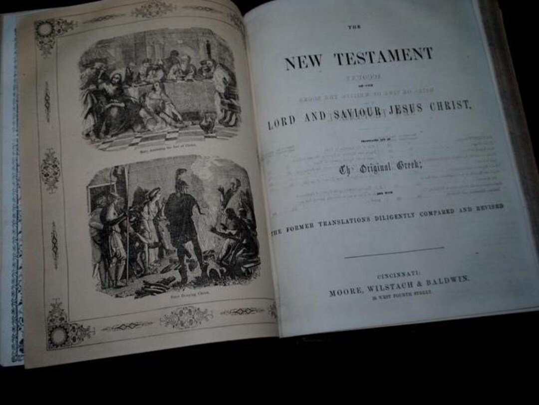 1850 Vintage , Rare Religious Book" the Holy Bible" , Apocrypha, the ...