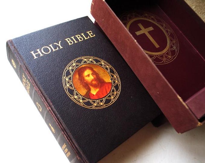 1953 Vintage Catholic , Large Book " the Holy Bible" , Catholic Action ...