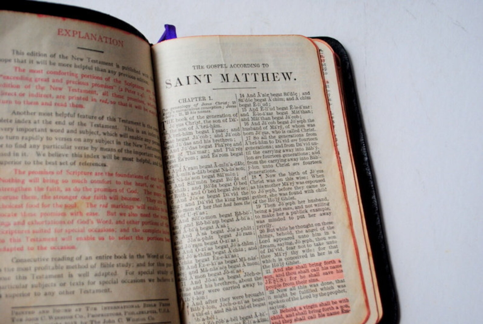 Rare Vintage 1913 Religious Book" Precious Promise , New Testament ...