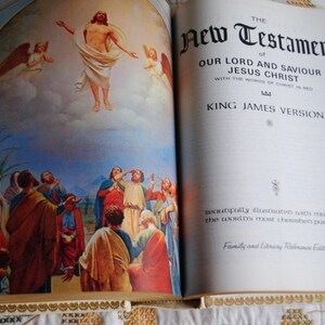 1975 Vintage , Famous Family " Holy Bible", KJV, American Bicentennial ...