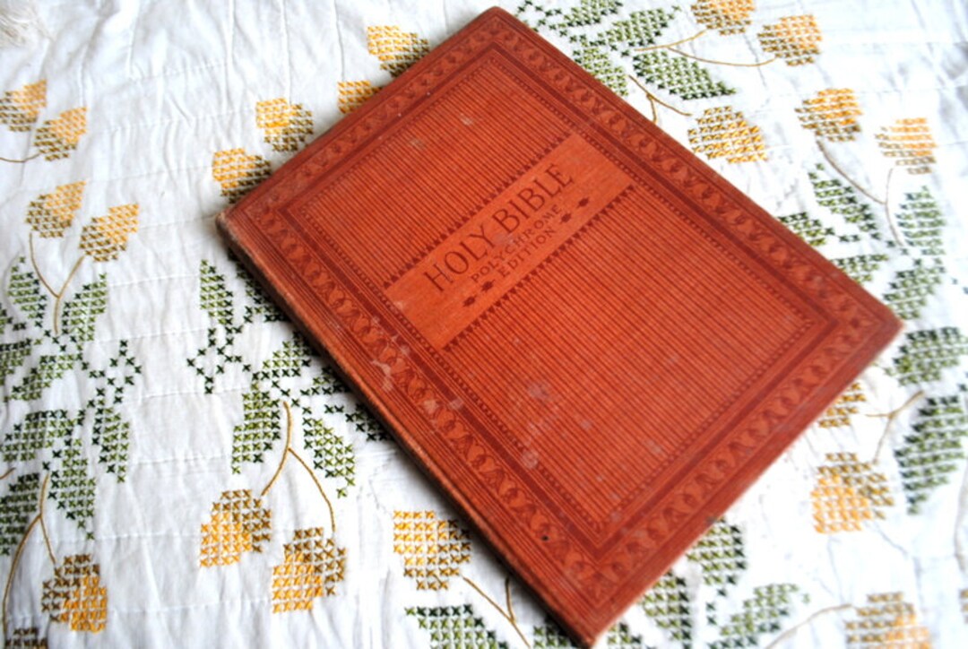 1898 Vintage Rare Religious Book " Holy Bible", Polychrome Edition ...