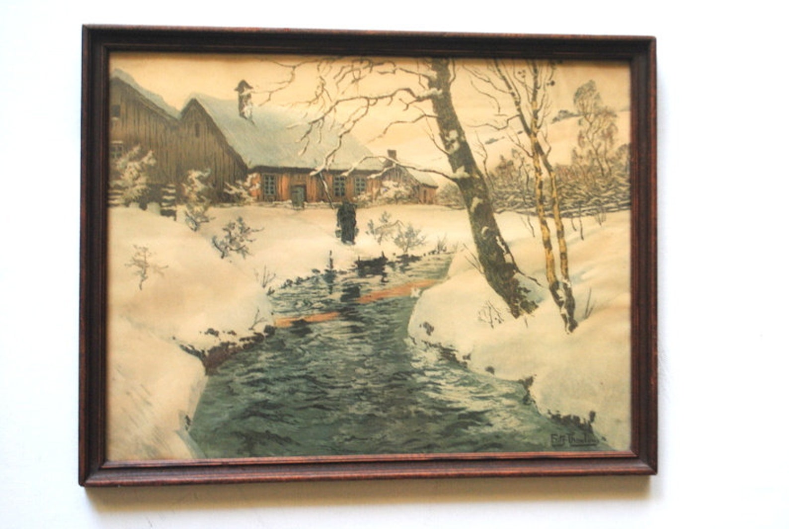 Original Vintage 1926s Lithograph Art Printthe First - Etsy