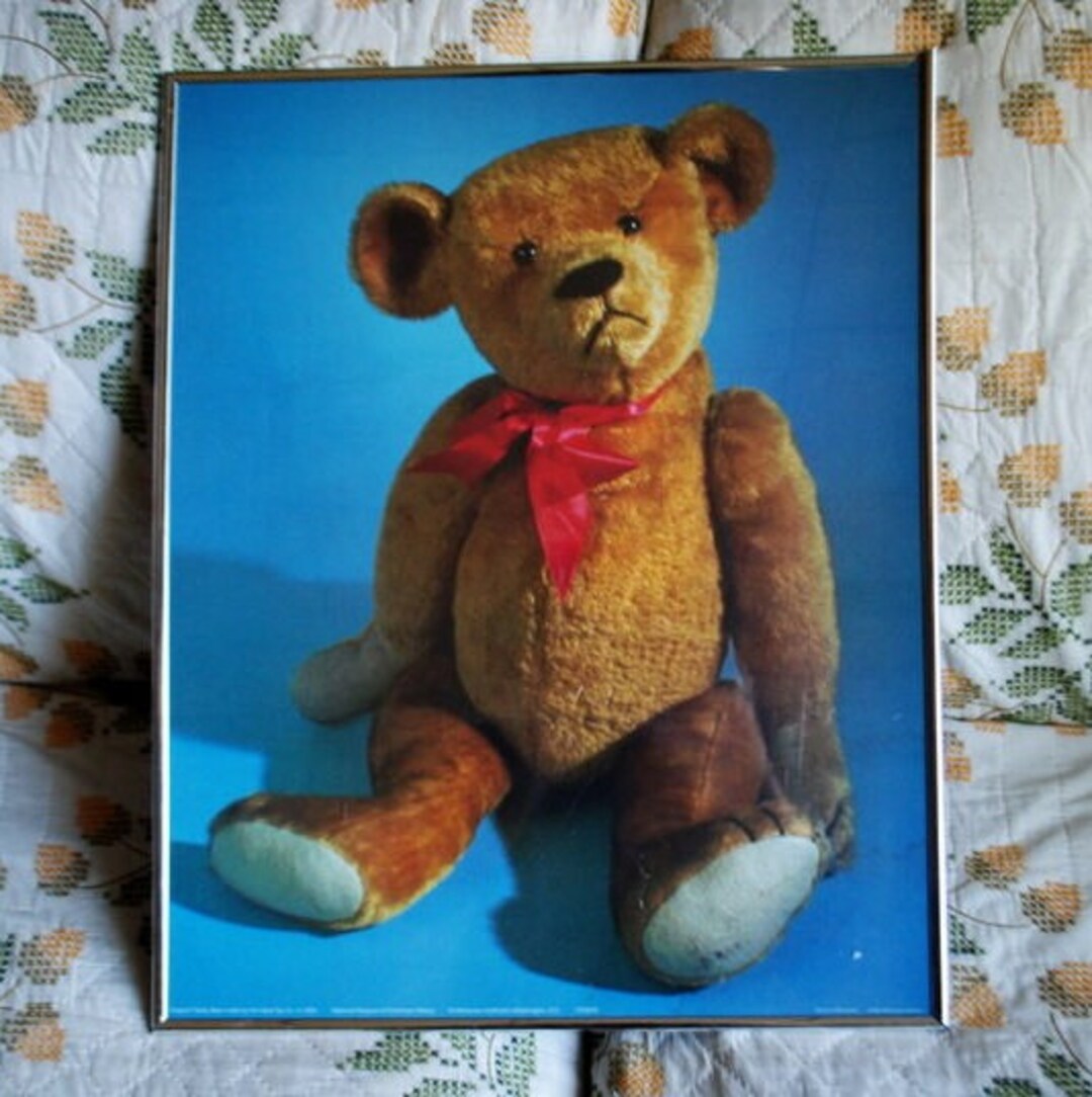 1990 Vintage, Rare Lithograph, Adorable Photo Poster " Original Teddy ...