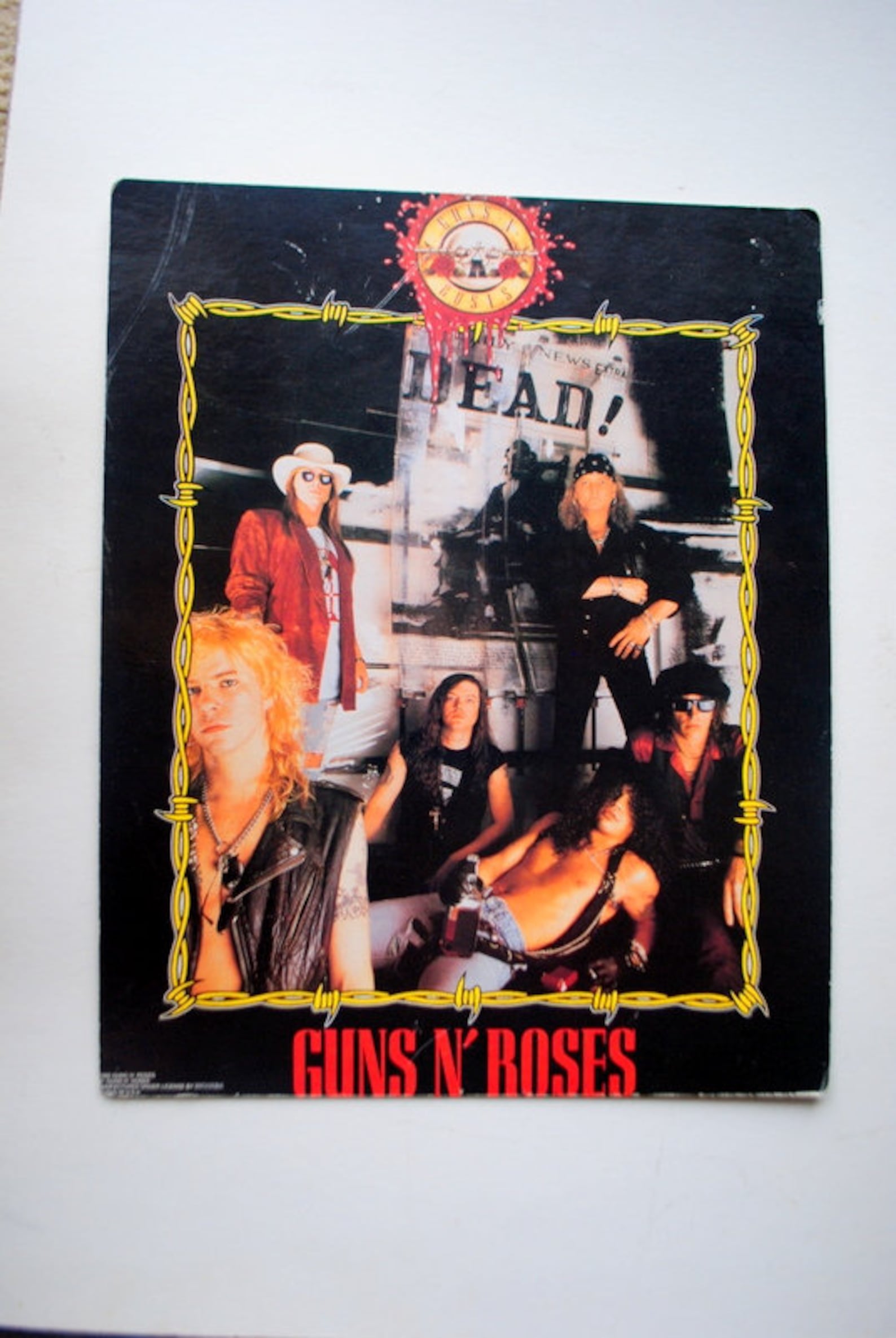 Vintage 1992 , Original, Lithograph , Rock Music Poster" Guns N' Roses ...