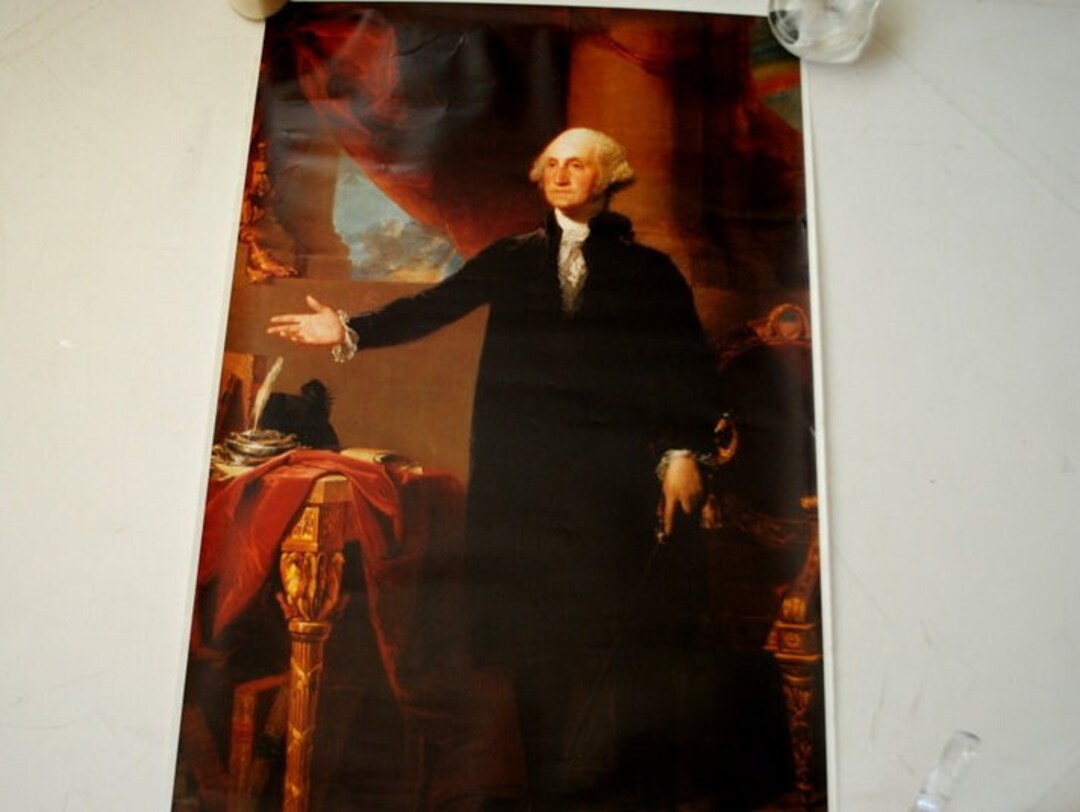 Americana Vintage 2002, Famous Lithograph Art Print "george Washington ...