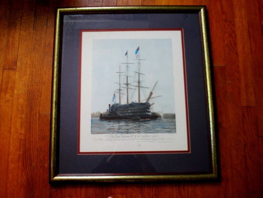 1922 Vintage , Famous Lithograph, Large Art Print "the Last Journey of ...