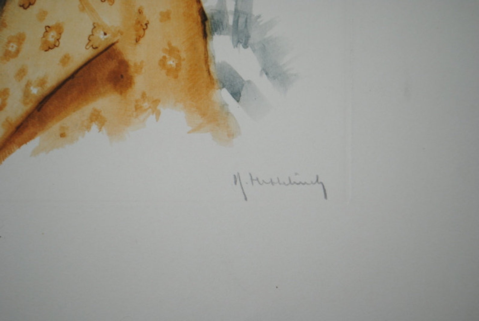Original Vintage 1940s, Hand Printed, Colored Etching , Limited Edition ...