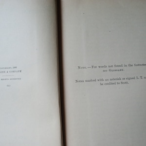 Antique 1906 , Standard English Classics Book "ivanhoe" by Scott. Ginn ...