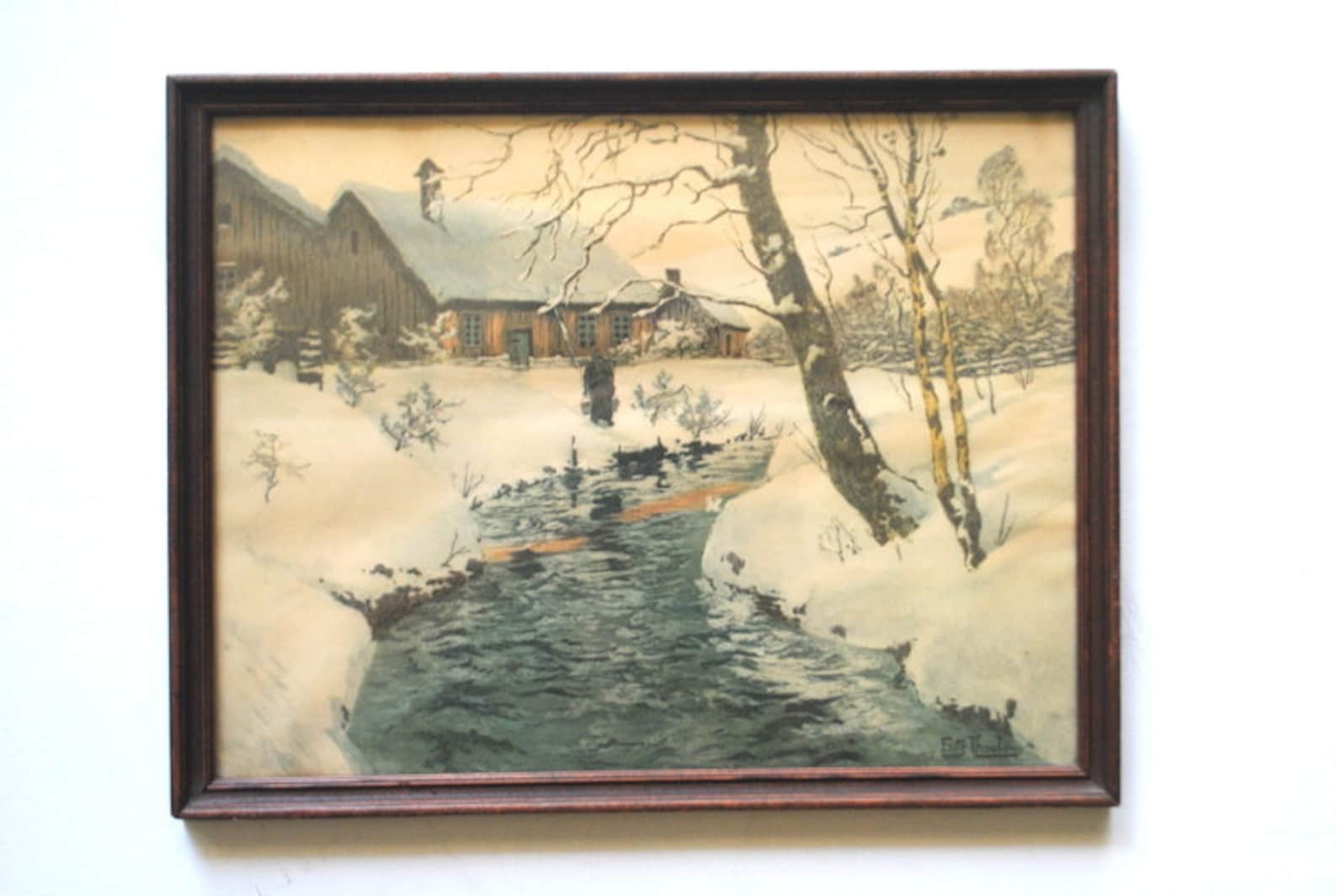 Original Vintage 1926s , Lithograph Art Print"the First Murmurs of ...