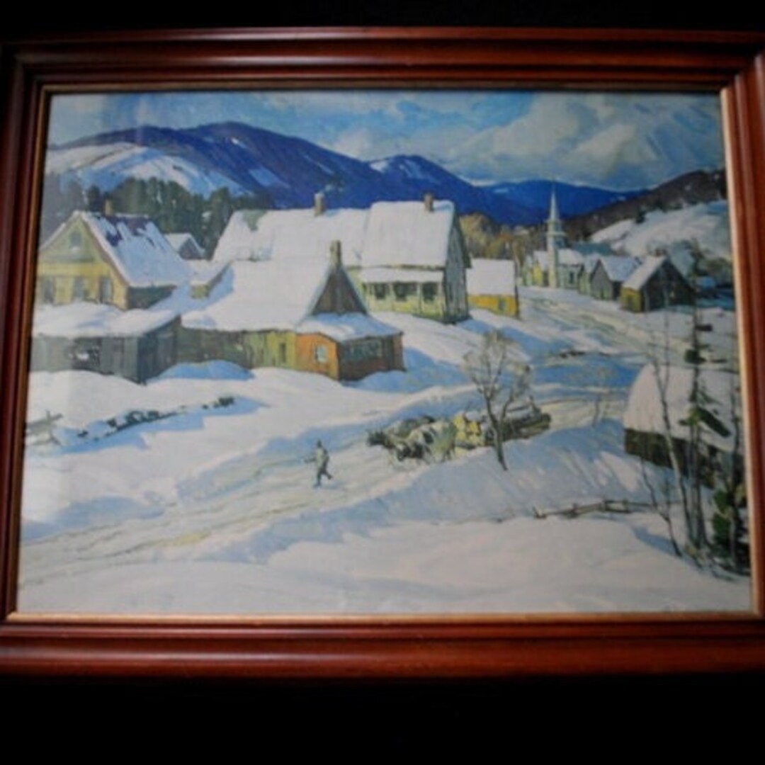 1960 Vintage , Lithograph ,large Art Print " Frosty Morning" ( Circa ...