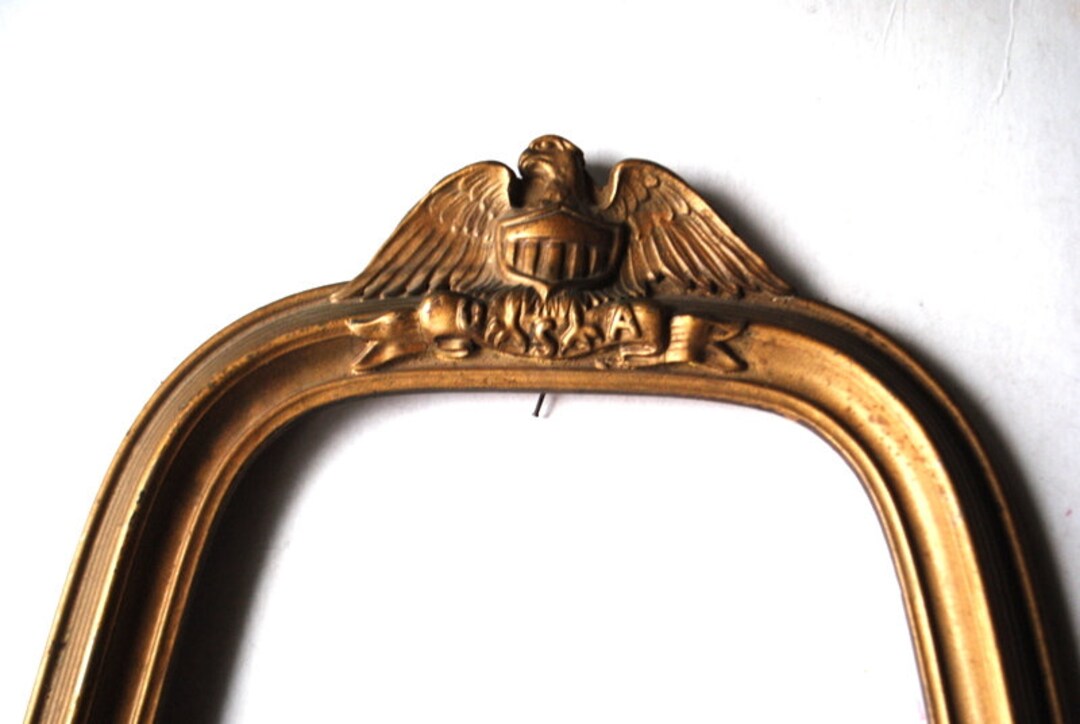 Civil War Era Bronze Colored Wood Vertical Picture Frame With ...