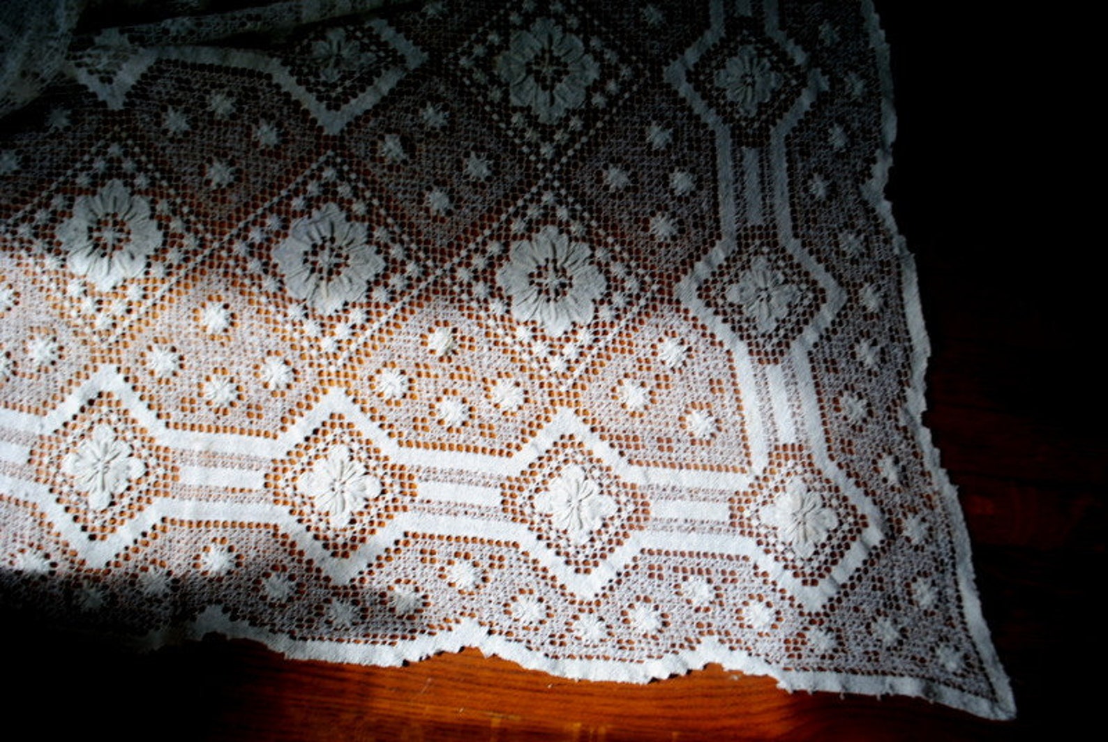1920 Vintage Art Deco , off White Cotton, Crochet, Italian Mondano ...