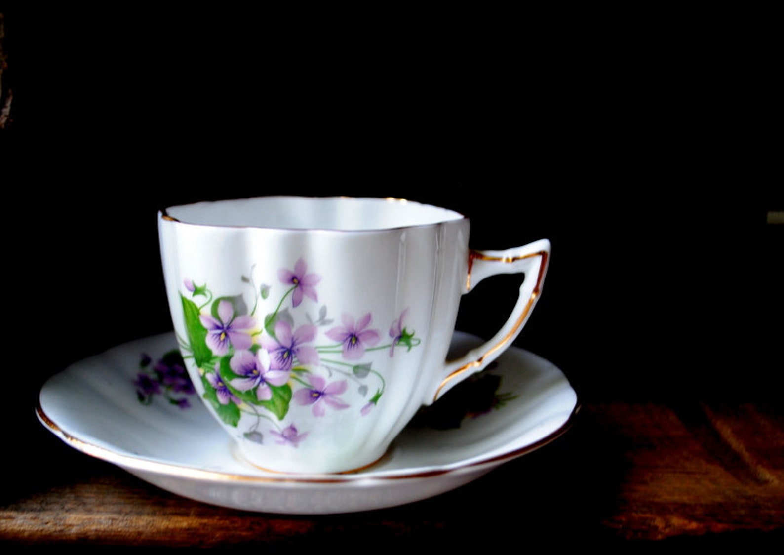 Delicate Vintage 50s White Fine Potcelain Ribbed Teacup - Etsy