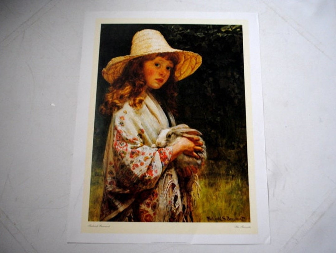 1993 Vintage , Famous Lithograph Art Print " Her Favourite" by Frederick Samuel Beautmont ...