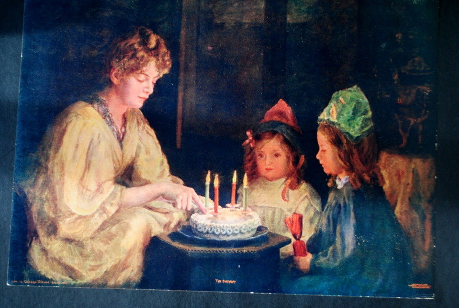 Magnificent Vintage 1903, Lithograph, Original, Art Print" the Birthday ...