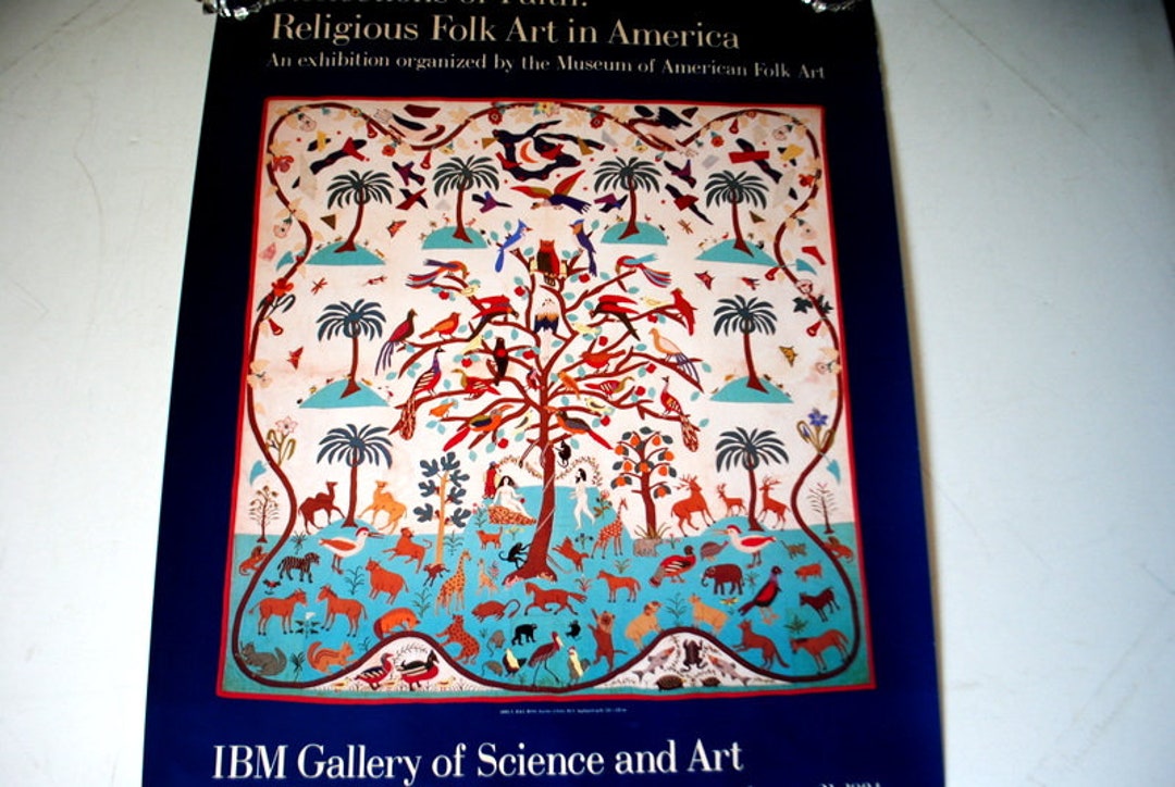 Americana Vintage 1983, Exhibition, Litho Poster" Reflection of Faith ...