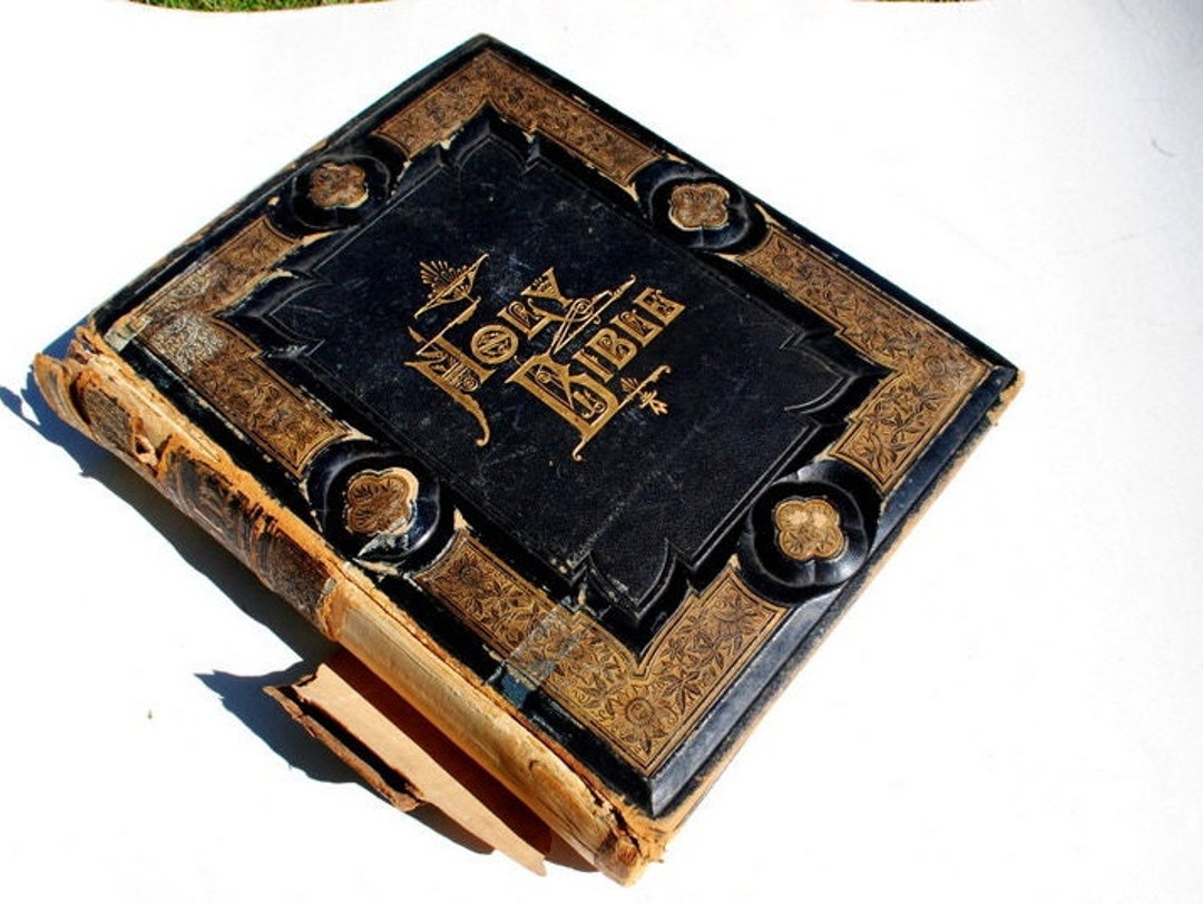 1882 Vintage Impressive , Over Size, Rare Book" Holy Bible" . Publisher ...