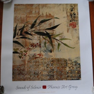 1998 Vintage , Original Lithograph Art Print " Sounds of Silence" by ...