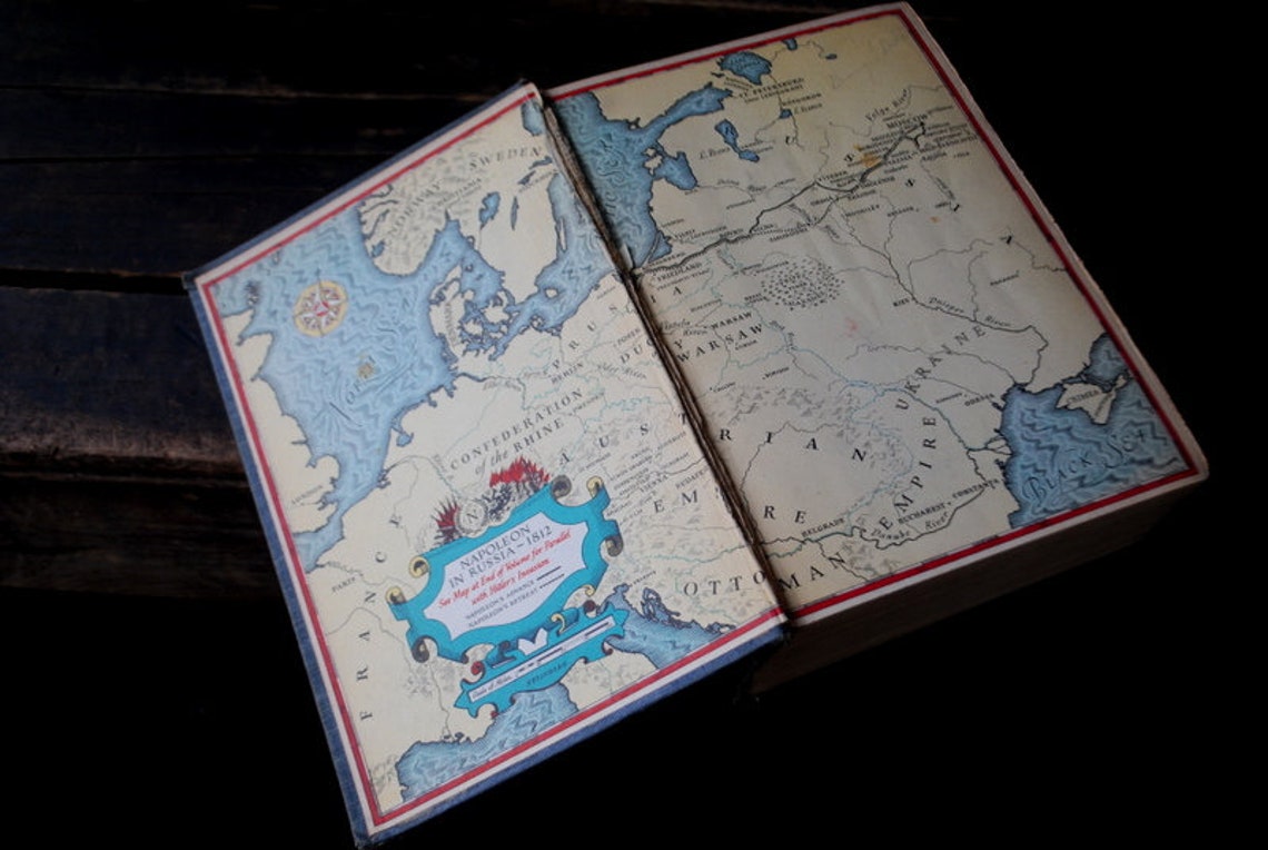 World Classic Vintage 1942 Book War and Peace by - Etsy