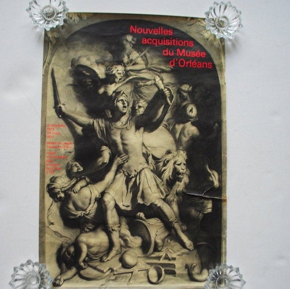 Rare Vintage 70s Original Lithograph Exhibition Poster of | Etsy