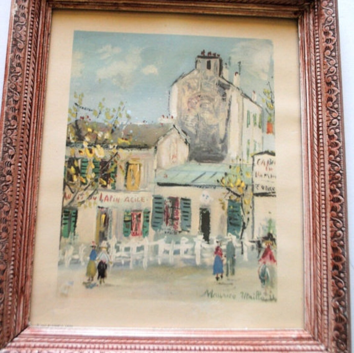 Lovely Vintage 50s Set of Two Original Lithograph Art - Etsy