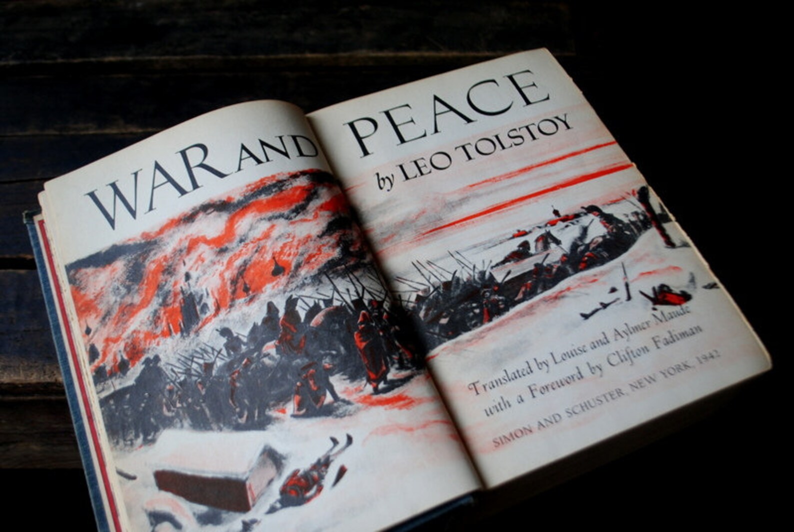 World Classic Vintage 1942 Book War and Peace by - Etsy