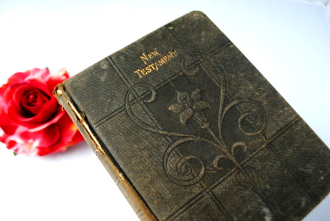 1908 Vintage, Religious Book "new Testament" With Extremely Rare Brown ...