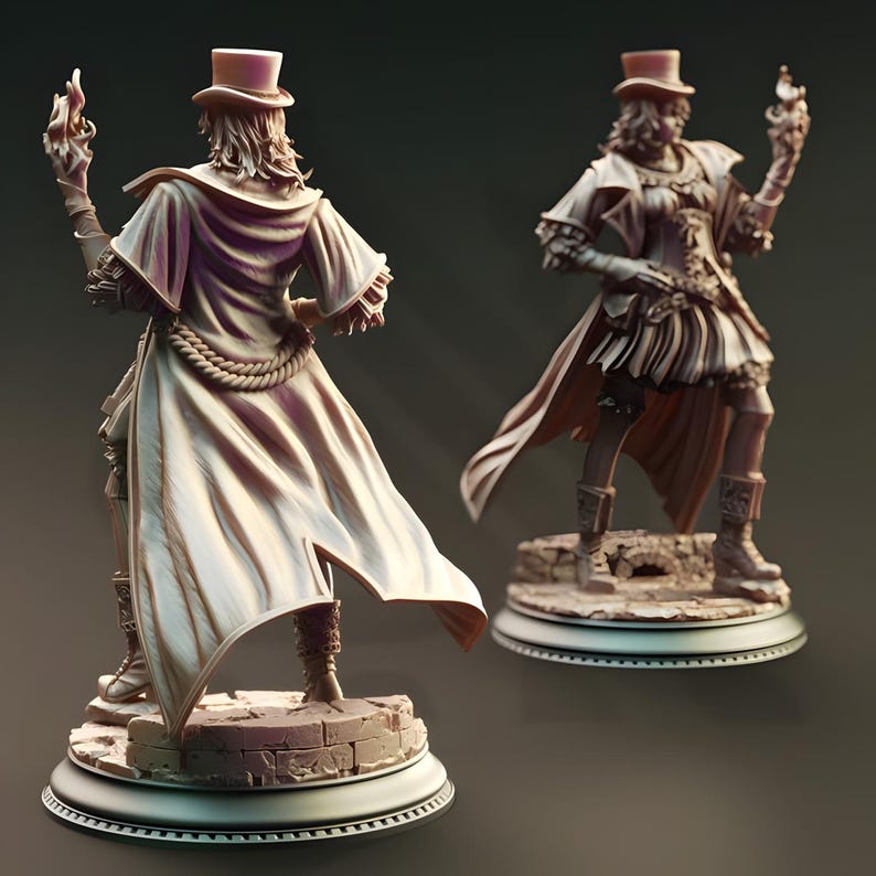 Human Arcane Trickster Miniature | Fantasy Rogue Figurine for Tabletop ...