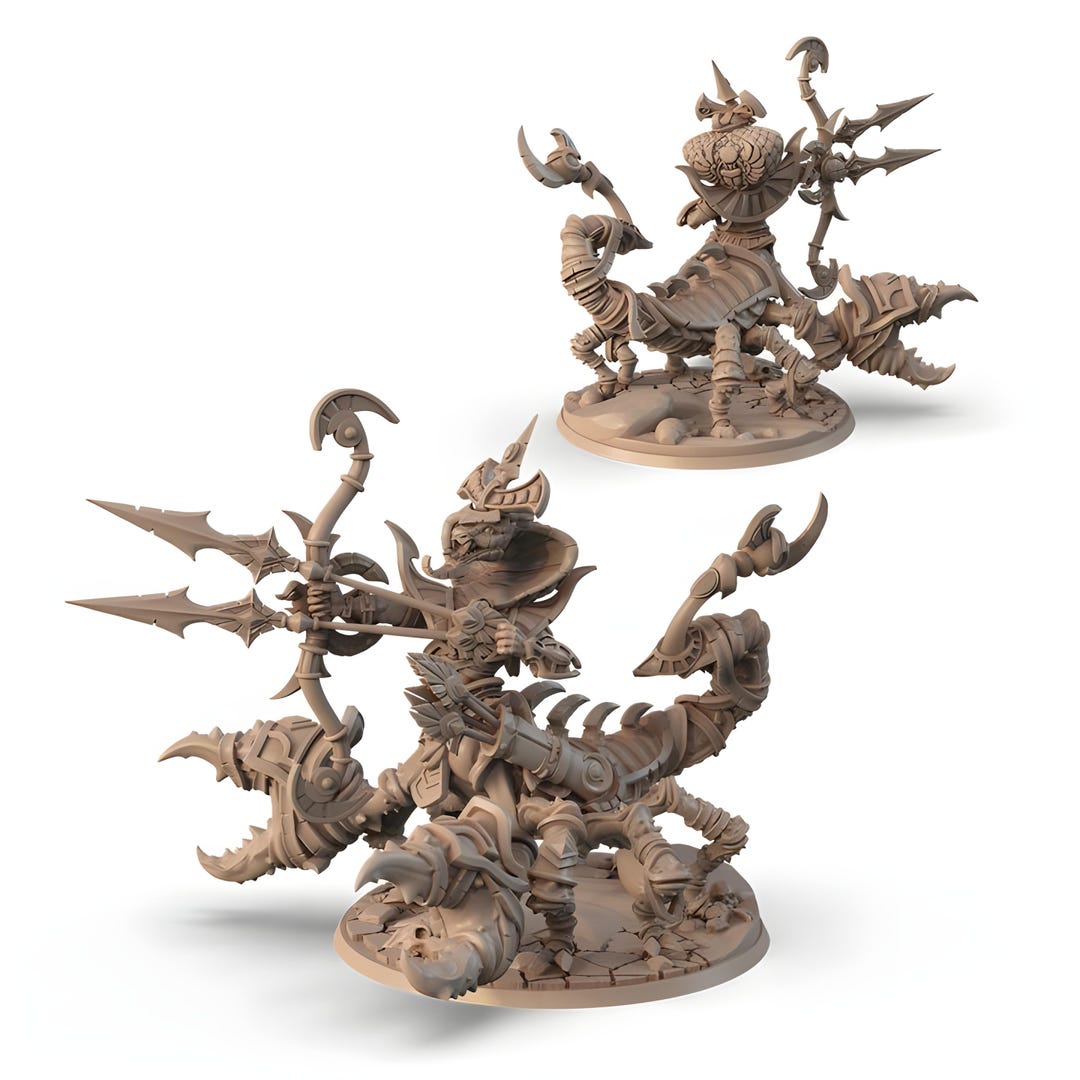 Sand Predator With Bow | Armored Scorpion Archer Miniature | Fantasy ...