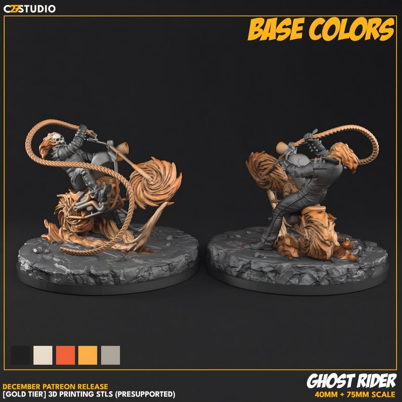 Mar’vel’s Angel Racing Hellfire Motorcycle Statue | Detailed ...