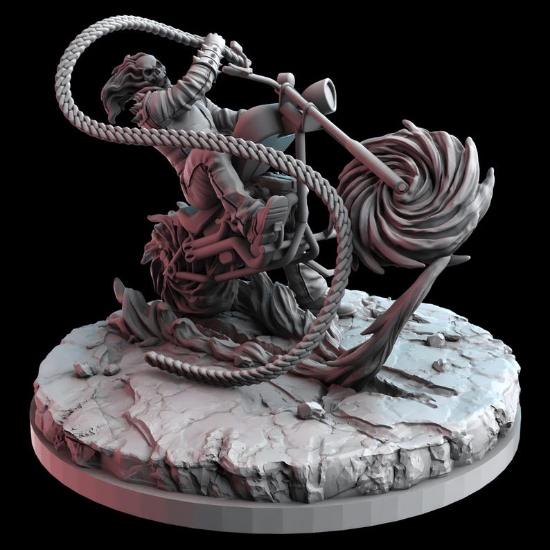 Mar’vel’s Angel Racing Hellfire Motorcycle Statue | Detailed ...