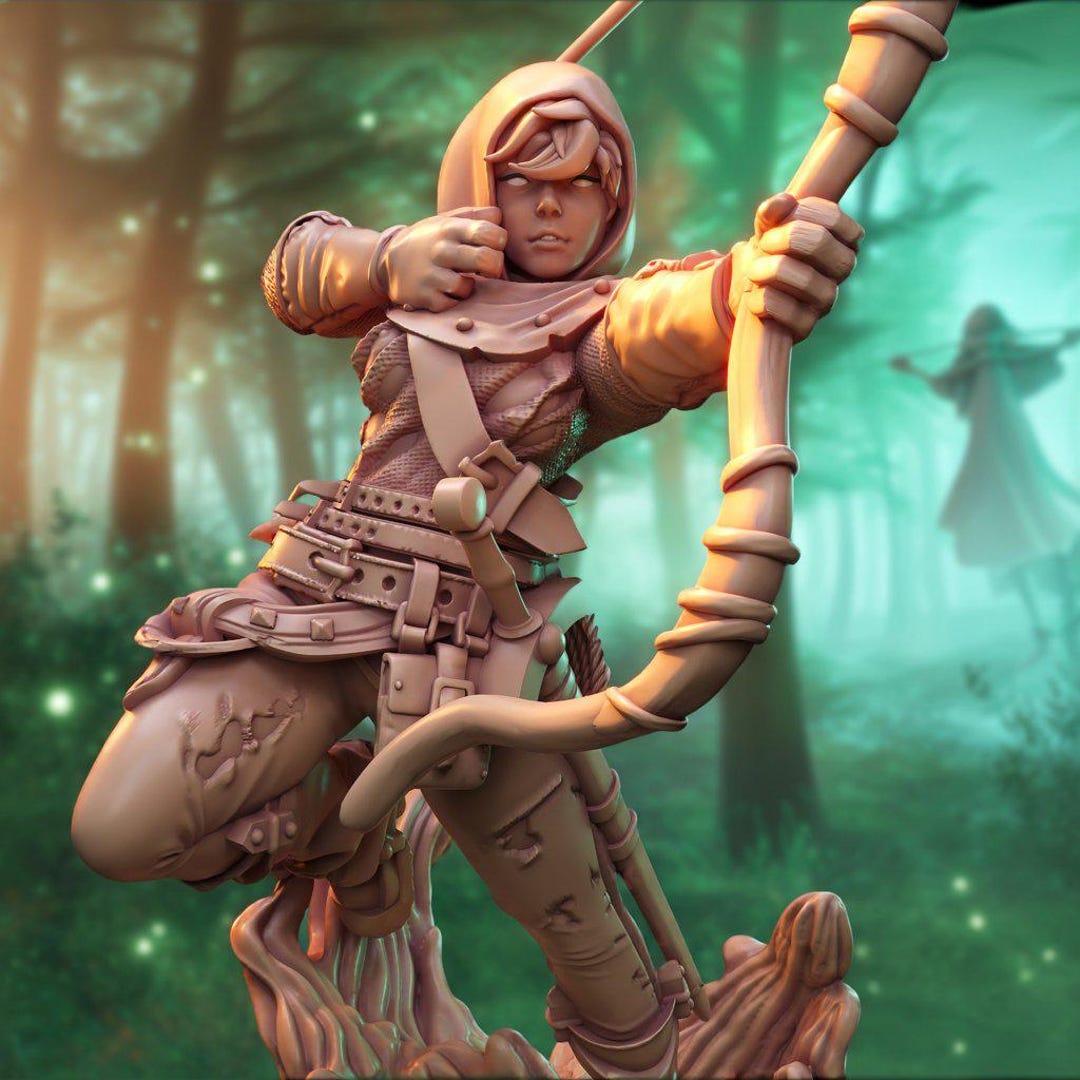 Soulbound Huntress Miniature | Fantasy Female Archer | Resin Elf Ranger ...