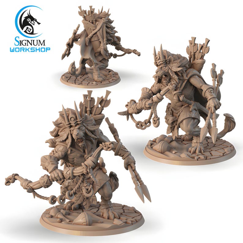 Nguvu Wrath of the Sun | Fantasy Beast Warrior Miniature for Tabletop ...