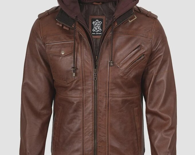 Rocker Style Y2K Distressed Leather and Rabbit Fur Jacket by MO-MON - Etsy