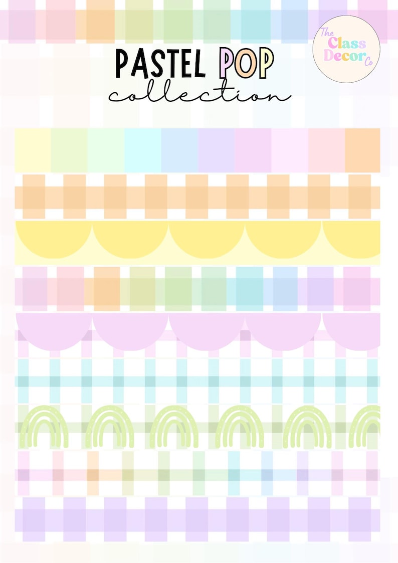 Pastel Classroom Decor Bundle, Bright & Cheerful (editable Canva) - Etsy